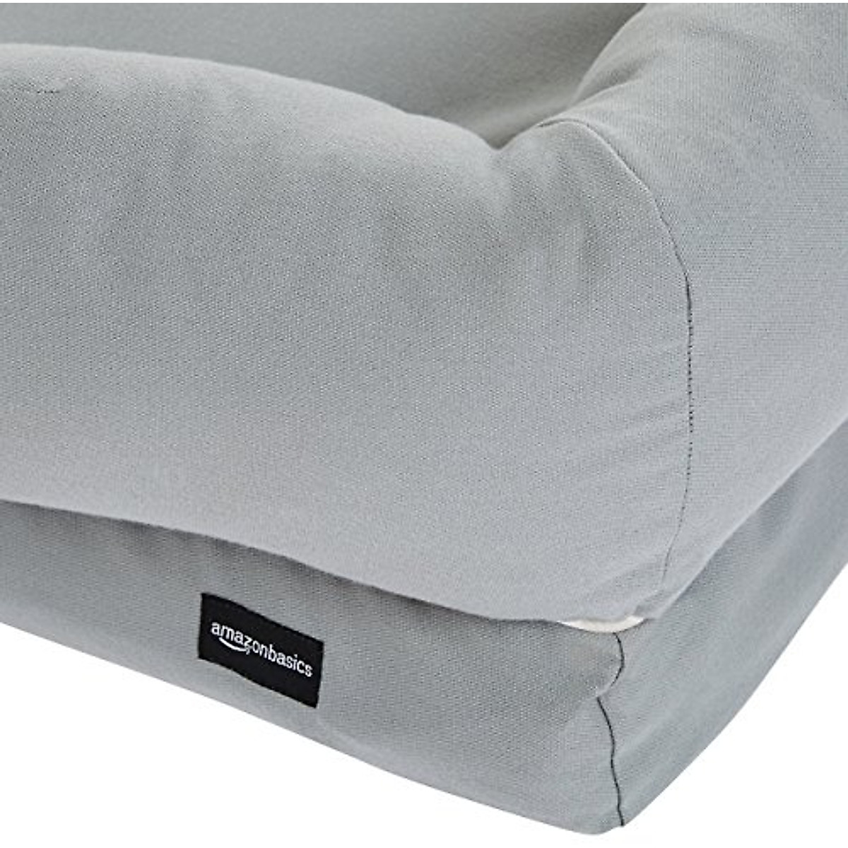 Amazon Basics Memory Foam Bolster Dog Bed, Large (44 x 36 Inches), Grey