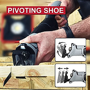 P.I.T. Power Reciprocating Saw, 20V Cordless Reciprocating Saw with 2.0Ah Batteries and Charger, 6 Saw Blades, Variable Speed, Battery Powered Saw for Woods/Metal/Plastic Cutting