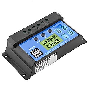 LZKW Solar Charger Controller, Solar Controller, Built-in Various Protection Functions, Current Protection Solar Panel for Charge Regulating Charge Management(YJSS-10A)