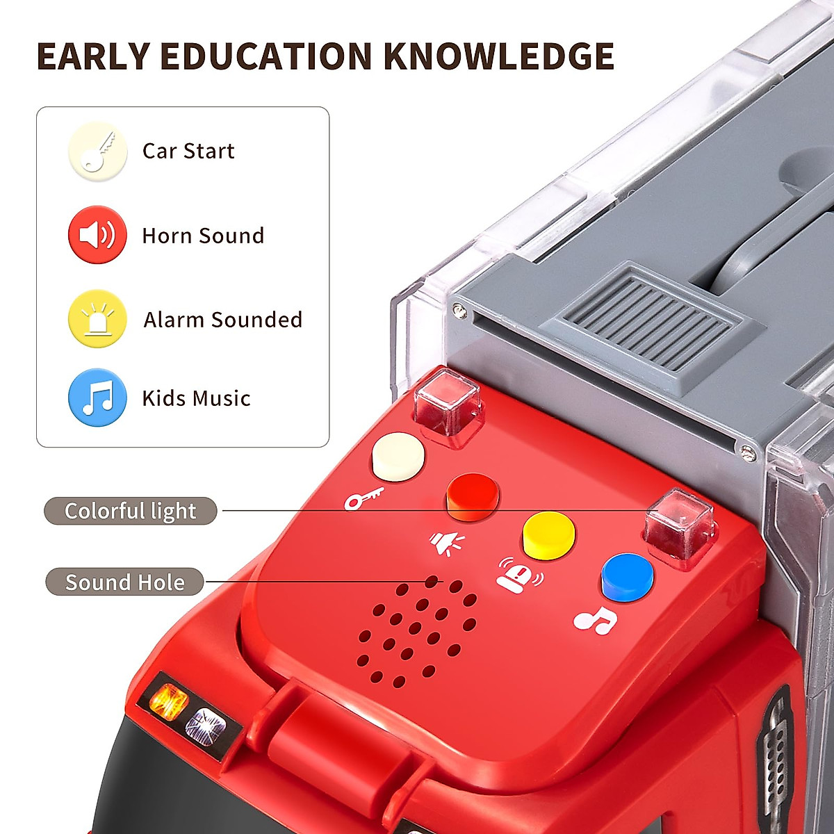 Toddler Toys for 3-9 Years Old Boys Die-cast Emergency Fire Rescue Vehicle Double Side Transport Car Toy Set W/Play Mat, Alloy Metal Fire Truck Gifts for Age 3 4 5 6 Kids Boys Girls Birthday Party