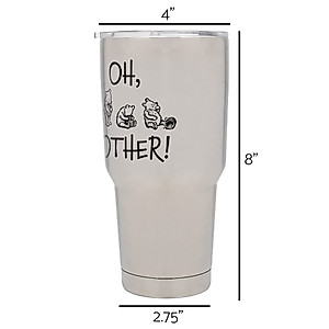 Elanze Designs Oh Bother Winnie-the-Pooh 30 Ounce Stainless Steel Travel Tumbler
