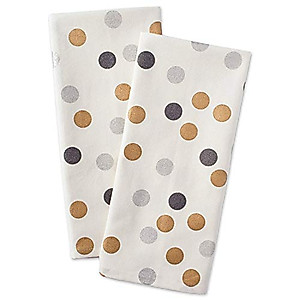 DII Christmas Dish Towels Decorative Metallic Holiday Kitchen Towel Set, 18x28, Confetti, 2 Count