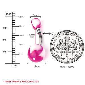 BodyJ4You 100PC Belly Button Rings Banana Barbells 14G Surgical Steel Bar Mix Color Body Jewelry