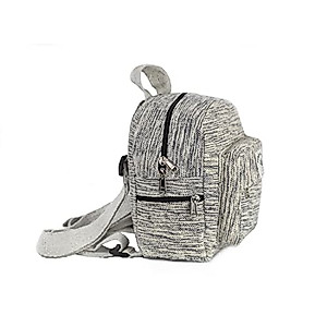 Handmade Hemp Mini Backpack Purse For Women Girls Ecofriendly Light Weight Backpack Vegan Small Bag for Travel School College Casual Use