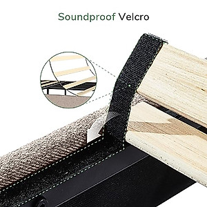 Novilla Queen Size Platform Bed Frame with Adjustable Headboard Upholstered Bed Frame Queen No Box Spring Needed, Noise Free, Easy Assembly, Beige