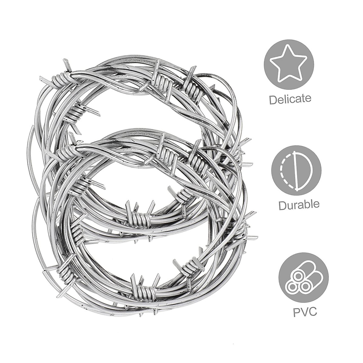 Toyvian 2pcs Simulation Wire Chain Scary Barbed Wires Wild West Barbwire Haunted House Building Kit Garland Denim Outfit Garlands Garland Barbed Wires Nikki Child Steel Wire PVC