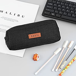 Oyachic Pencil Case Large Capacity Pencil Pouch Zipper Pencil Bag Canvas Pen bag Student Stationery Box Makeup Pouch Cosmetic Bag Office School Supplies