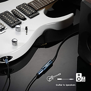 MillSO Bundle 6.35mm 1/4 Female to 3.5mm 1/8 TRS Male Stereo Audio Cable for Amplifiers, Guitar, Keyboard Piano, Home Theater, Mixing Console, Headphones