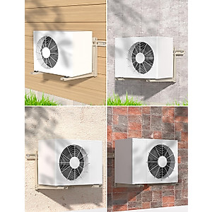 Mini Split Wall Mounting Bracket Outdoor, for 7000-12000 BTU Universal Ductless Air Conditioners, Heat Pumps, Compressors & HVAC Systems, Heavy-Duty Foldable Mini Split Bracket Max 400 Lb Capacity