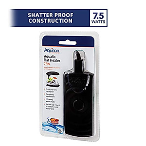Aqueon Small Aquarium Fish Tank Submersible Mini Flat Heater Up to 3 Gallon Aquariums, 7.5 Watts