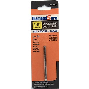 3/16" Inch 4.9 mm DiamondSure Diamond Drill Bit Hole Saw for Glass, Tile, Granite, Ceramic, Porcelain, Stone