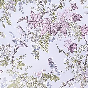 Arthome Peel and Stick Wallpaper Self Adhesive Birds Floral Contact Paper 17 inch × 10 feet Wall Paper Removable Decorative Vinyl for Room and Furniture Decoration.