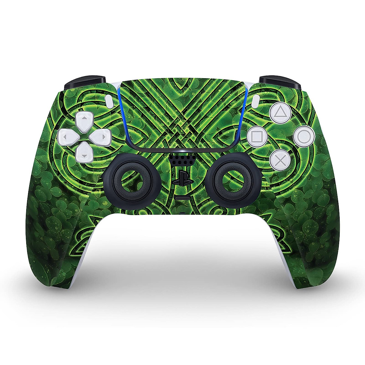Head Case Designs Officially Licensed Brigid Ashwood Irish Shamrock Art Mix Vinyl Faceplate Sticker Gaming Skin Decal Compatible With Sony PlayStation 5 PS5 Disc Edition Console & DualSense Controller