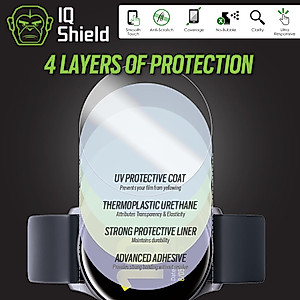 IQShield Screen Protector Compatible with Samsung Galaxy Watch Active2 (44mm, 2019)(6-Pack) LiquidSkin Anti-Bubble Clear TPU Film