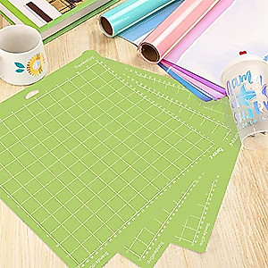 12x12 Cutting Mat for Cricut Explore One/Air/Air 2/Maker(3 Pack,Standardgrip, and XL Scraper) Cut Mat Replacement Accessories Set Matts Vinyl Craft