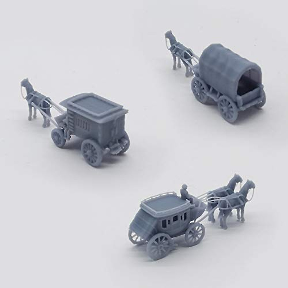 Outland Models Railway Scenery Vehicle Old West Carriage/Wagon Set 1:160 N Scale