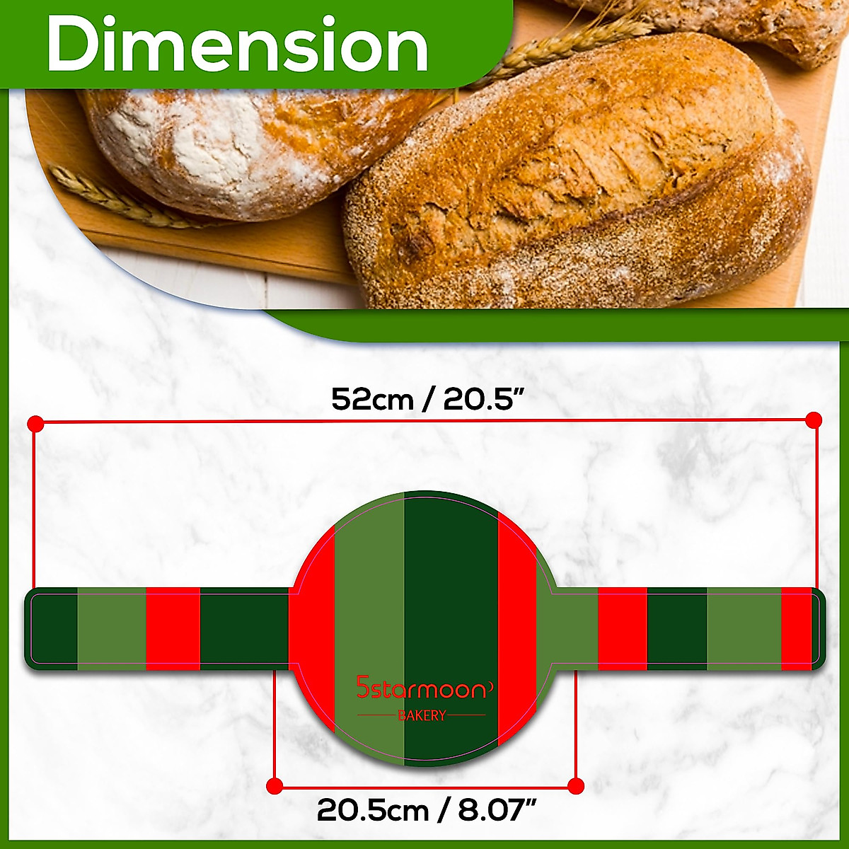 Silicone Bread Sling Dutch Oven Liner - Extra Thick Non-Stick Reusable Silicone Sourdough Bread Baking Mat with Long Handles, Sourdough Bread Baking Supplies for Easy Dough Transfer (Salmon Pink)