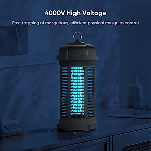 Bug Zapper for Outdoor and Indoor, ROCK 4000V Mosquito Zapper Killer, Waterproof Insect Fly Trap for Home Backyard Garden Patio