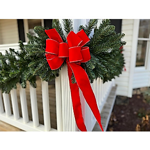 36-Pack Christmas Bows | 6.99 Bulk Pack | 10x26" Premium Handmade | Indoor Outdoor Christmas Decor | The Handmade Bow