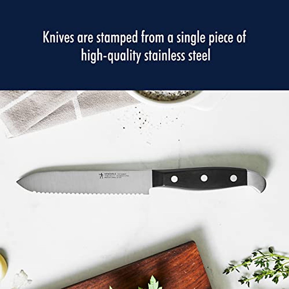HENCKELS Statement Razor-Sharp 5-inch Serrated Tomato Knife, German Engineered Informed by 100+ Years of Mastery