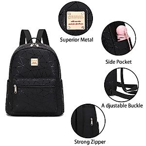 Cusangel Small Backpack For Women Black, Black Mini Backpack Purse for Women Girls, Small Backpack Purse, Daypack Shoulder Bag Woman Kids Trave