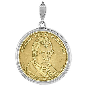 Sterling Silver Susan B. Anthony Bezel Sacagawea 26 mm Coins Prong Back Round Edge Coin NOT Included