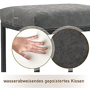 MAISON ARTS Counter Height 24" Bar Stools Set of 2 for Kitchen Counter Backless Modern Barstools Industrial Upholstered Faux Leather Stools Farmhouse Island Chairs,Support 330 LBS,(24 Inch, Grey)