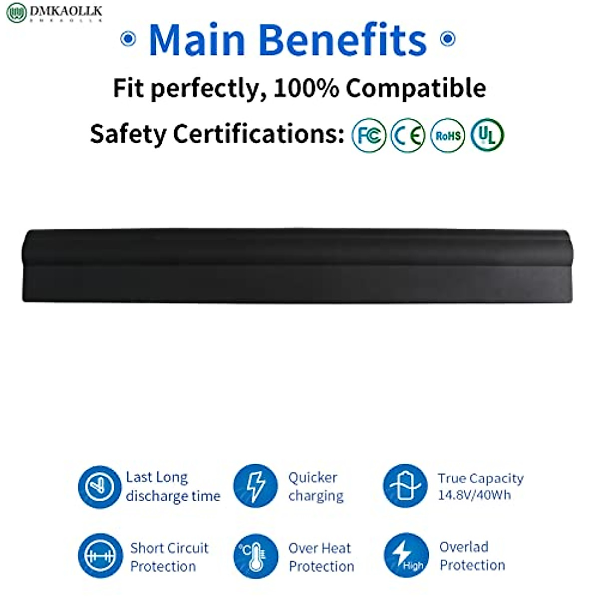 40WH M5Y1K 14.8V Battery for Dell Inspiron 14 15 17 5000 3000 Series 5559 5558 3551 3451 3558 i3558 3567 5755 5756 5458 5759 5758 5759 GXVJ3 453-BBBQ WKRJ2 VN3N0 HD4J0 991XP P63F P47F P51F P52F P64G