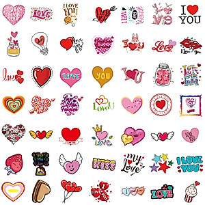 100PCS Valentine's Day Stickers, Non-Repeating Vinyl Waterproof Romantic Stickers for Laptops, Gifts, Water Bottles, Scooters, and Valentine's Day Wall, Window Decorations