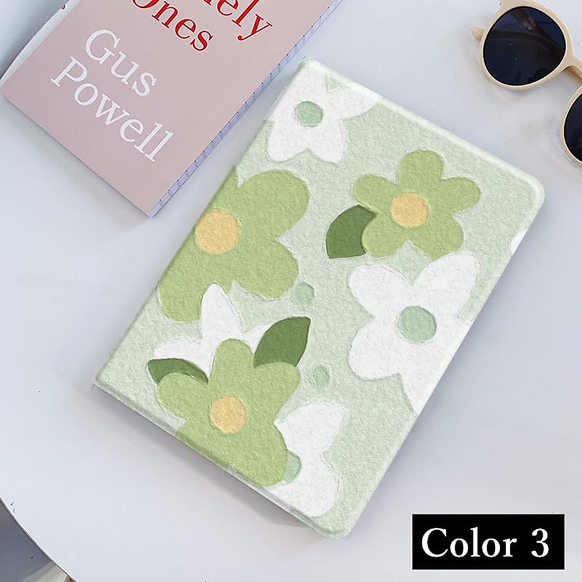 kaidisen Flower Case Compatible with iPad Mini A17 Pro 2024/ iPad Mini 6th Generation 2021 Case Flower Pattern Floral Illustration Cover Auto Sleep Wake Support Pencil Charging,Color 3