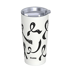 Uniwneds May Is Melanoma Awareness Month Mugs Stainless Steel Tumbler With Lid And Straw 20 Oz Insulated Travel Coffee Mugs Cap Bottle Gifts For Women Men