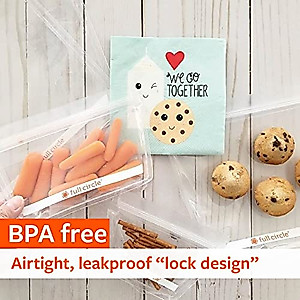 Full Circle Ziptuck Reusable Travel Bag Set – 1 Mini Bag and 1 Travel Bag - Multi-Use Leak-Free Travel Storage Bags – BPA-Free, Food-Safe & Reusable, Palm Leaves