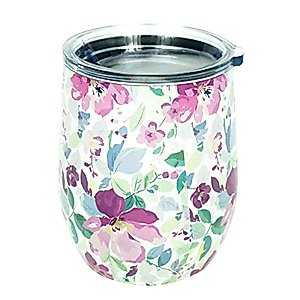 Mary Square Picket Fence Stemless Wine Glass with Lid Salem