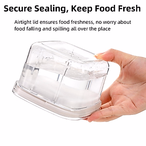 WRINGKIT 6 Pack Airtight Food Storage Containers, Plastic Snack Food Containers with Lids, 20 Oz Air Tight Cereal Container Set, Small Pantry Containers for Spices, Candy, Coffee