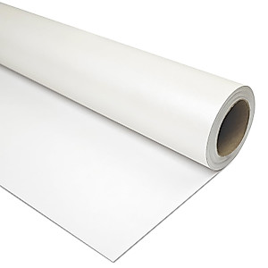 LDGOOAEL Mini Short Wrapping Paper Roll (17 inches X 32.8 feet) - Solid Color Pearly White for Birthday, Wedding, Baby Shower