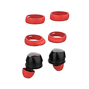 Hemobllo 16 Pcs Replacement Ear Tips Compatible for Samsung Galaxy Buds/Buds+ - Soft Silicone Earbuds Eartips Wingtips Earhooks Kit Earpads Earphones Tips Cover (Red)