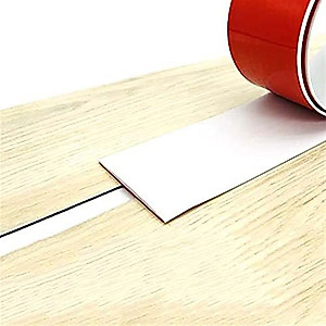 3.2ft Floor Cover Strips Floor Transition Strip, Threshold Bars, Self Adhesive PVC Transition Profile Flooring Joining Strips, Door Divider Strip, Stick on Floor Divider (Color : White, Size : 76mm/