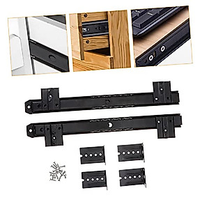 1 Pair Keyboard Track Black Serving Tray Computer Desk Accessories Parts Tray Under Desk Keyboard Tray Under Table Drawe