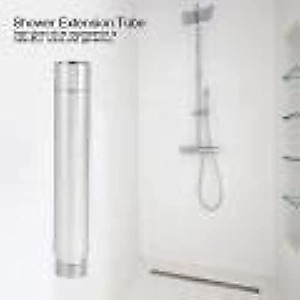 Shower Extension Tube Stainless Steel Round Shower Pipe Chrome Plating Handheld Shower Head Extender for Bathroom Accessory5 Inch