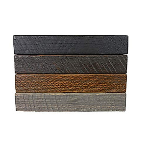 Joel's Antiques & Reclaimed Decor 2" x 8" Rustic/Contemporary, Mountable Floating Shelf (Medium Brown, 24" Set of Two)