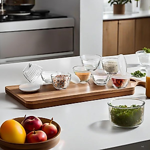 Durable 10-Piece Stackable Glass Bowl Set, Tempered Glass Prep Bowls, All Purpose Round Kitchen Serving Bowls, Salads, Cereal, Soup, Ice Cream, Pasta, Fruits, Everyday Bowls