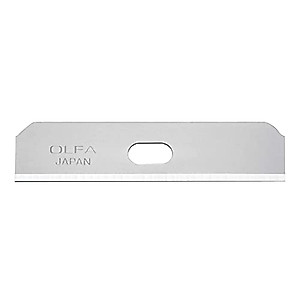 OLFA Dual Edge Safety Knife Blades, 10 Blades (SKB-7/10B) - Dual-Side Carbon Steel Utility Knife & Safety Cutter Replacement Blades w/ 90 Degree Edge, Fits OLFA SK-7 Safety Knives