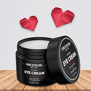 Viking Revolution Men's Eye Cream - Natural Anti-Aging, Dark Circle Treatment, Reduces Puffiness & Crowsfeet - 6ml