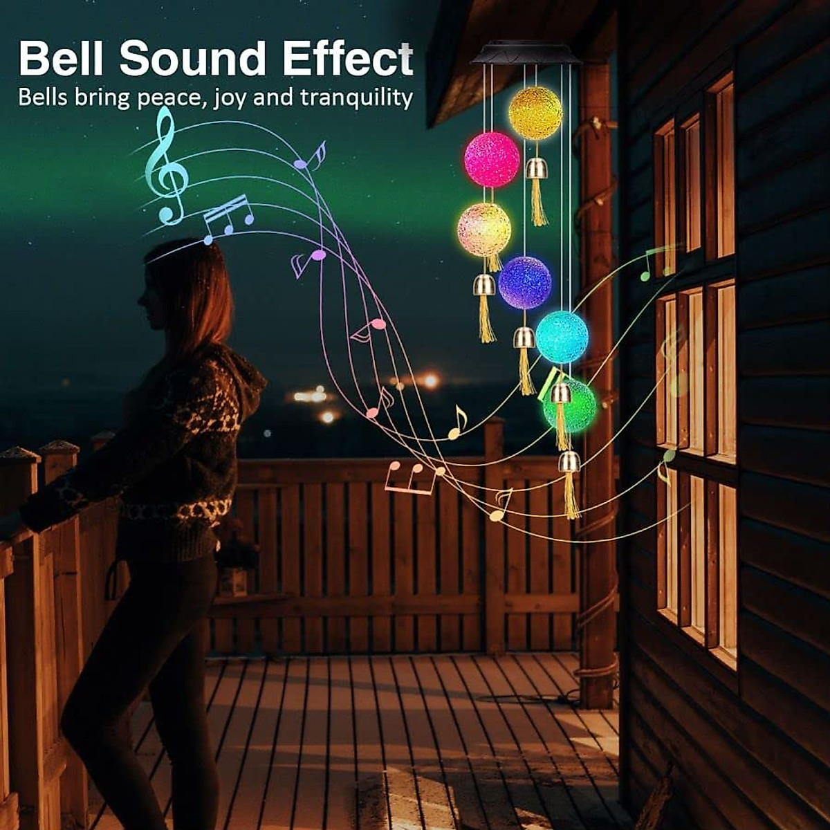 Winzwon Gifts for Mom Mothers Day from Daughter Solar Wind Chimes Outdoor Home Mobile Hanging Garden Patio Porch Yard Decor Birthday Gifts for Women