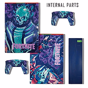 DREAMPASS Compatible with ps5 Skins disc Edition Anime wrap Decoration Frosting Sticker Console Digital Disk Protector faceplate Shell Vinyl Cover Skins Edition Console Decal Stickers Skeleton