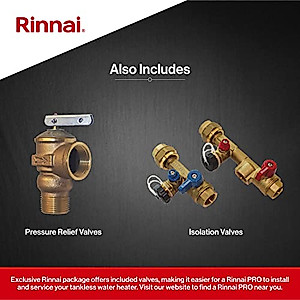 Rinnai RSC199iP Smart-Circ Condensing Gas Tankless Water Heater, Super High Efficiency Plus Propane Heater, Up to 11 GPM, Indoor Installation, 199,000 BTU