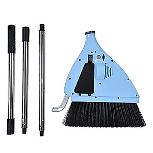 Shanrya Vacuum Broom, USB Charging 2 in 1 Vacuum Sweeper Ultra Quiet for Office for Living Room