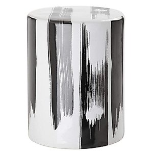 Safavieh Talon Modern Abstract Ceramic Decorative Garden Stool, Black