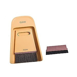 1 Set Cleaning Tools Dustpan Cage Cleaner Mini Cleaning Brush Keyboard Cleaner Brush Cleaning for Household Use Household Cleaning Supplies Desktop Cleaning Broom Yellow HAPINARY