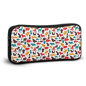 Elk Cat Elephant Owl Pencil Case Stationery Pen Pouch Portable Makeup Storage Bag Organizer Gift